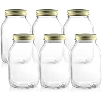 Amazon.com: 32 oz Glass Mason Jars Pack of 6 - Clear Jars With Lids ...