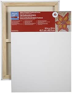 Amazon.com: Artist's Loft Gallery Wrapped Traditional Canvas, White, 18 ...