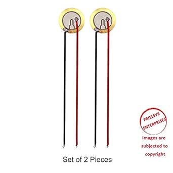 2 pieces 27mm gold color Piezo Discs – piezoelectric transducer piezoelectric sensor ...