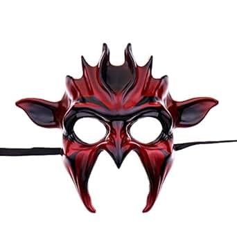 Amazon.com: ILOVEMASKS Fire Flame Demon Masquerade Mask - Red Black ...