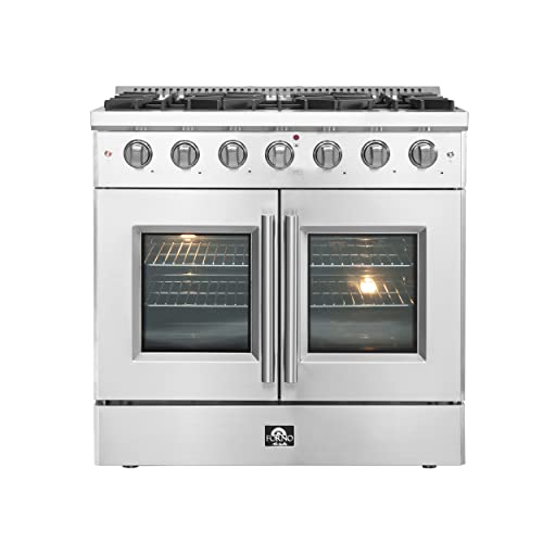 FORNO Vittorio Full Gas 36" Inch. French Door Freestanding Range 6 ...