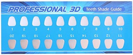 Teeth Shade Guide Paper 20 Colors Teeth Whitening Chart for Healthy ...