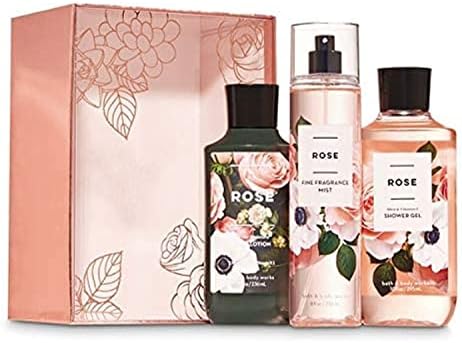 Bath & Body Works Rose Gift Box Set Body Lotion, Fine Fragrance Mist ...