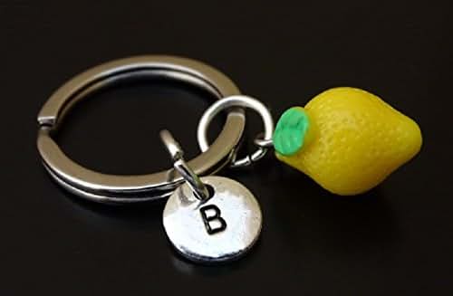 Amazon.com: Lemon Keychain, Lemon Charm, Lemon Pendant, Lemon Key chain ...