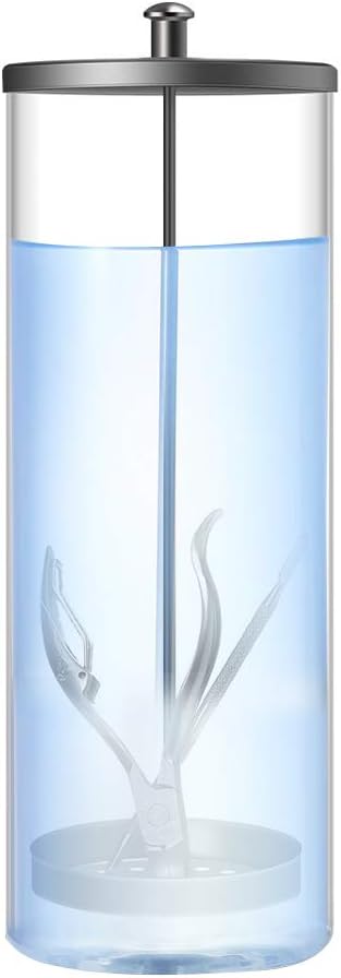 Disinfection Jar, Portable Clear Manicure Tools Sterilization Container ...