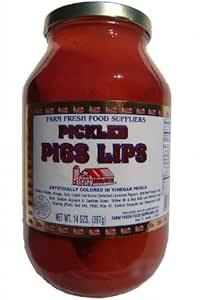 Amazon.com : Farm Fresh Pickled Pork Lips - (Two Quart Size Jars ...