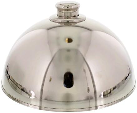Cheftor 10 Polished Stainless Steel Cloche Dome Plate and Food Serving ...