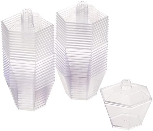 Hotpack Hexagon Shaped Plastic Cups with Lid 24 Pieces Set price in ...