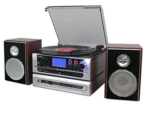 Steepletone 6 in 1 Music Centre with 3 Speed turntable: Amazon.co.uk ...