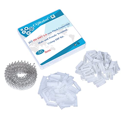 CQRobot 50 Sets/500 Pieces 2.0 mm Pitch JST PH SMT 8-Pin IC Sockets & Plugs Adapter Connector ...