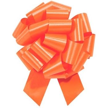 Amazon.com: Orange Pull String Bows - 5.5 Inch Wide 20 Loops (1 and 7/8 ...