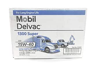 Amazon.com: CASE of 4 MOBIL 122492 DELVAC 1GAL 15W-40 1300 Super Diesel ...