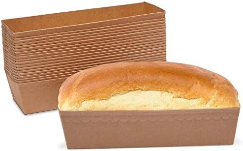 Amazon.com: Mini Kraft Paper Loaf Pans for Baking Bread, Oven Safe (7 x ...