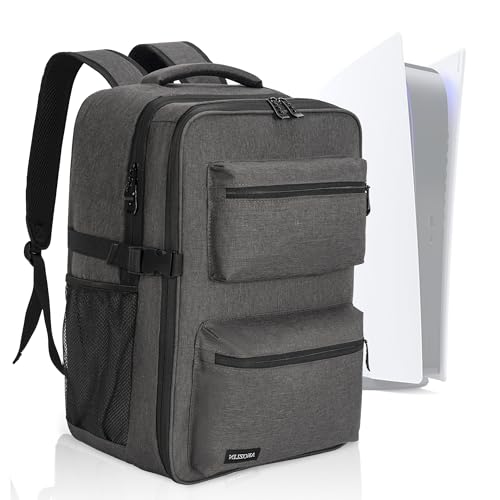 AKOZLIN Travel Gaming Console Backpack Compatible With Play Stantion 5 ...