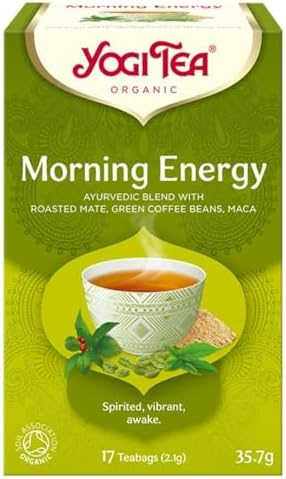 Yogi Tea, Morning Energy, Organic Herbal Tea, Blend of Mate, Green ...
