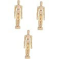 Amazon.com: TOYANDONA Posable Drawing Figure 3 Pcs 3D Mini Ornaments ...