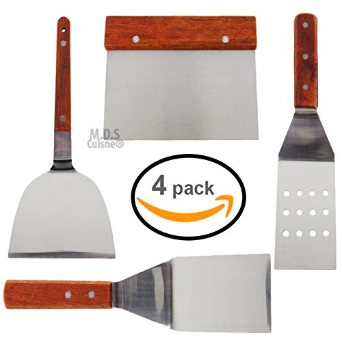 M.D.S Cuisine Cookwares Griddle Bbq Tool Set Chopper Scraper Stainless ...