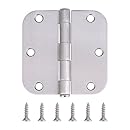 Pack of 10 Residential Door Hinges - 3.5 Inch - Satin Nickel Finish - 5 ...