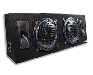 Amazon.com : Thump AT-8 800 Watt Dual 8 Inch 2-Way Loaded Subwoofer Box ...