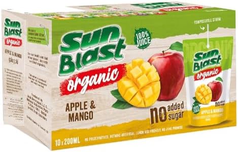 Sun Blast 100% Organic Apple & Mango Juice, 10 x 200 ml price in Saudi ...
