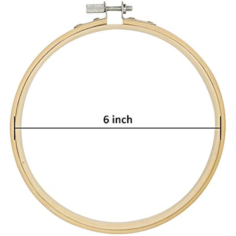 12 Pieces 6 Inch Embroidery Hoops Bamboo Circle Cross Stitch Ring | eBay