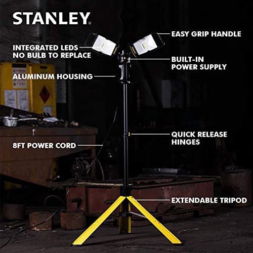 Stanley Led Work Light with Stand 7000-Lumen Portable Corded LED ...
