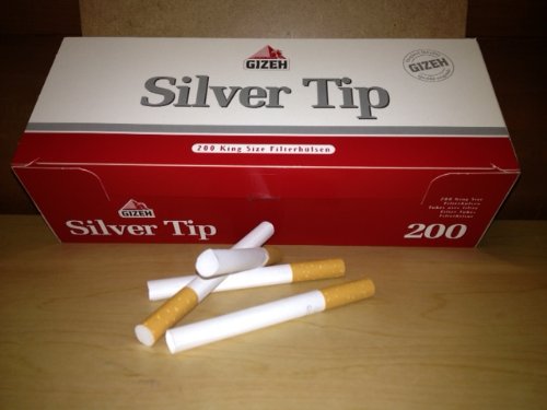Gizeh 200 Cigarettes Empty Tubes with Filter Silver Tip: Amazon.co.uk ...