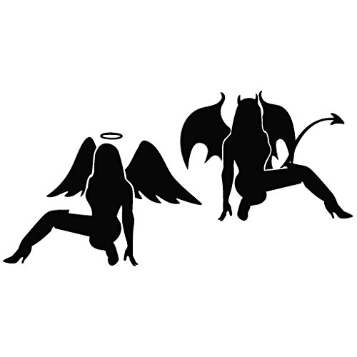 Compare Price: skin angel devil girl sticker - on StatementsLtd.com