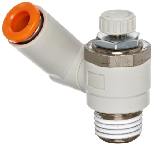 Buy SMC AS Air Flow Control Valve, PBT & Nickel Plated Brass, Universal, With Sealant, NPT Male ...