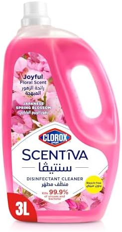 Clorox Scentiva Disinfectant Floor Cleaner 3L, Japanese Spring Blossom ...