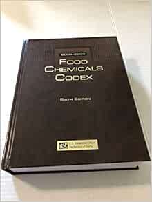 Amazon.com: Food Chemicals Codex: 9781889788609: US Pharmacopeia: Books