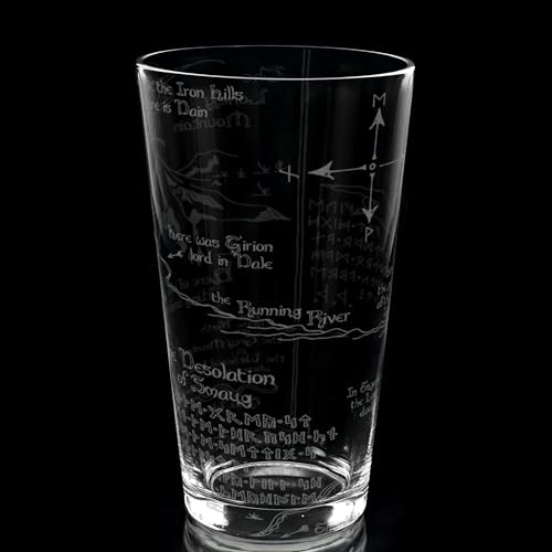 MAP OF EREBOR & THE LONELY MOUNTAIN Engraved 16oz Pint Glass | Inspired ...