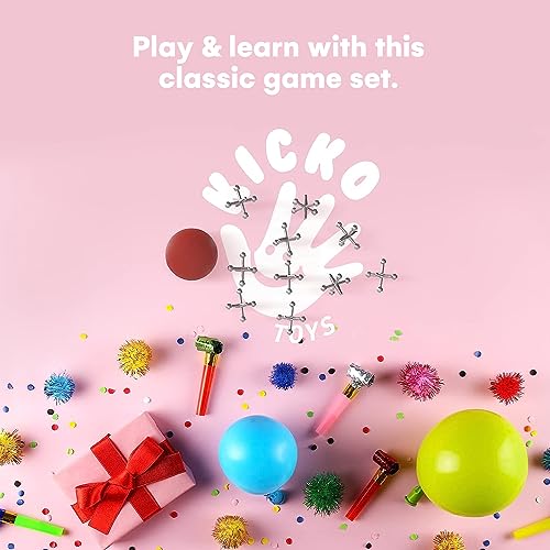 Kicko Metal Jacks Set - 12 Sets per Order - Metallic Jacks and Bouncy ...
