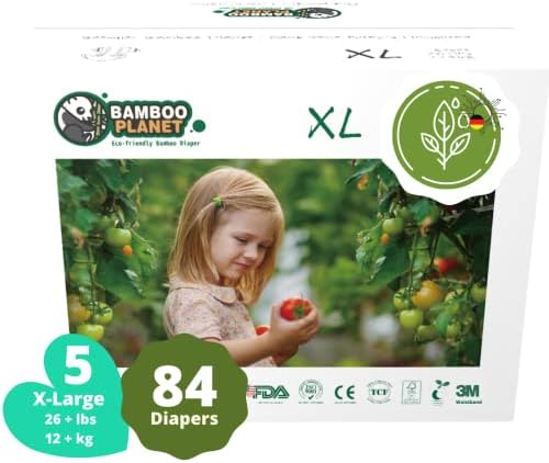 Premium Bamboo Planet - Soft Diapers - X-Large - Size 5 - XL 12+ KG ...
