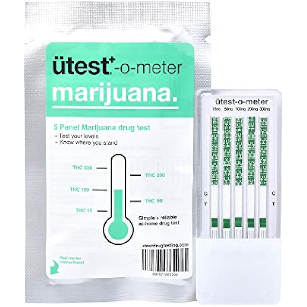 UTest-O-Meter 5 Level THC Marijuana Drug Strips 15 Ng/mL 50 100 200 And ...