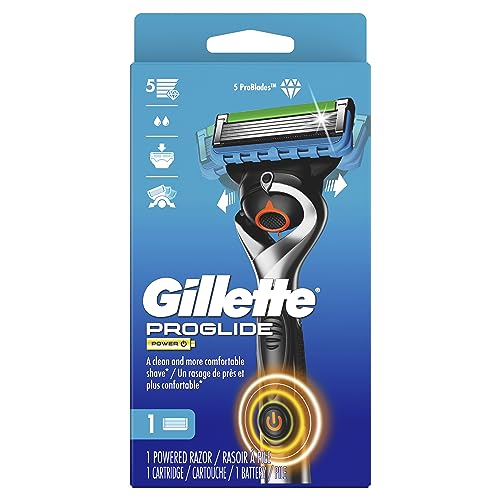 Gillette ProGlide Power Razor for Men, 1 Gillette Power Razor Handle ...