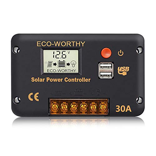 ECO-Worthy 30A Solar Charger Controller Solar Panel Battery Intelligent ...
