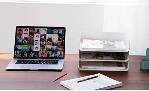 3 Tier Stackable A4 Filing Trays, Office Desk File Rack, Tidy File ...