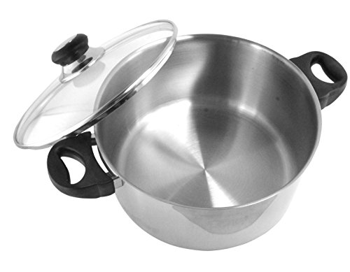 MEGAWARE Stainless Steel Sauce Pan With Glass Lid 5-Quart Home Garden ...