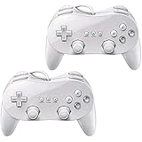 2 x Assecure White Classic Pro Controller For Nintendo Wii Remote ...