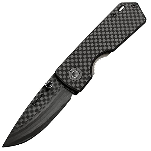 Cool Hand 5.2'' Carbon Fiber Folding Knife, 2'' Solid 3K Plain 100% ...