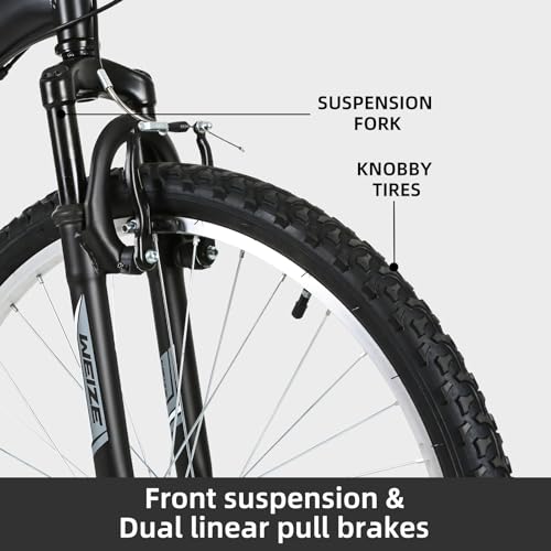 WEIZE Mountain Bike, 26/27.5 Inch Outdoor Cycling Bike,18-Speed/High ...