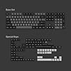 Akko Black&Silver 197-Key ASA Profile PBT Double-Shot Keycap Set for ...