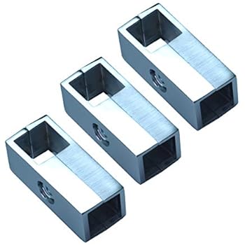 Aluminum Alloy 3 Way L Shape Square Tube Clamp Tube Connector Pipe ...