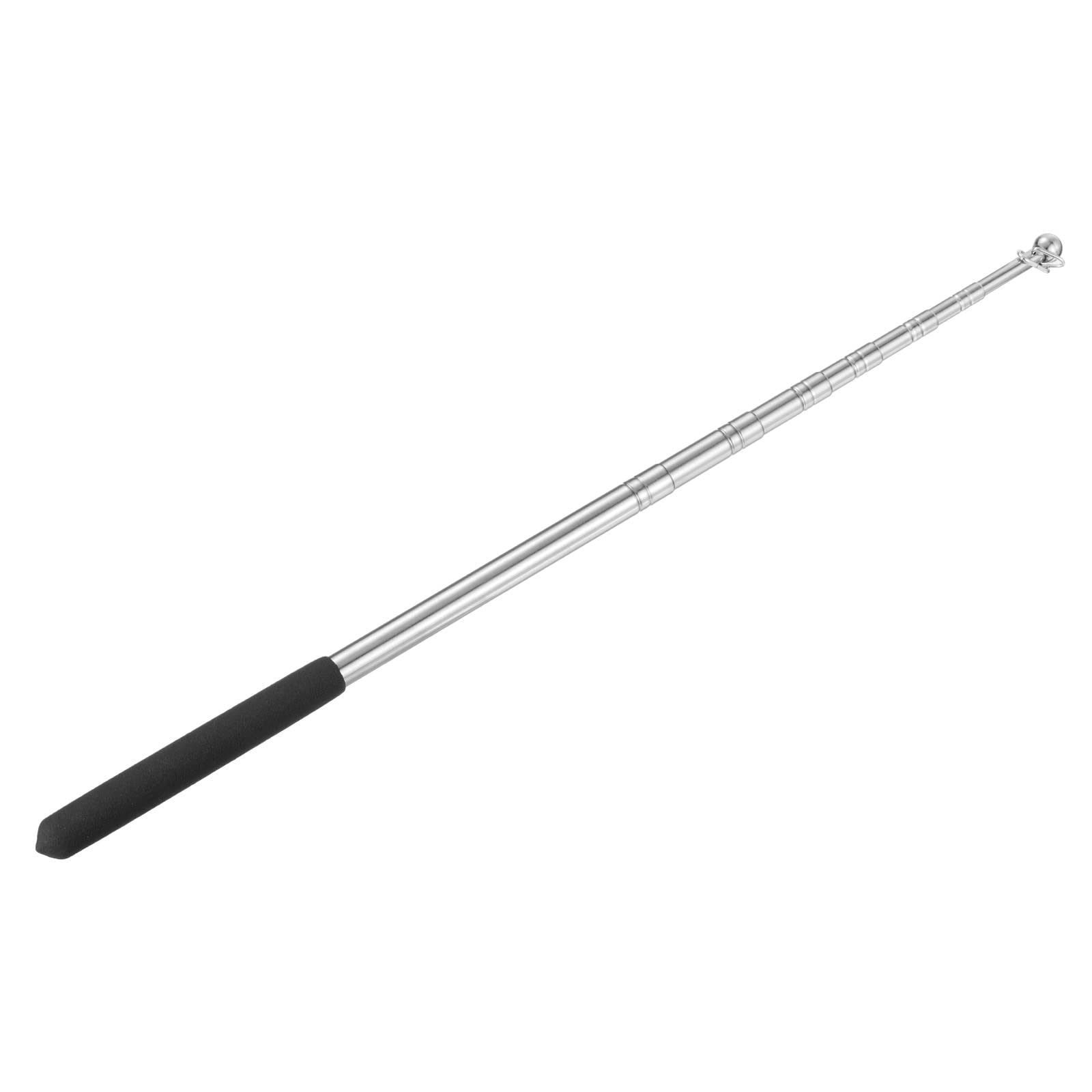 PATIKIL 5 Feet Telescopic Handheld Flagpole, Stainless Steel Extendable ...