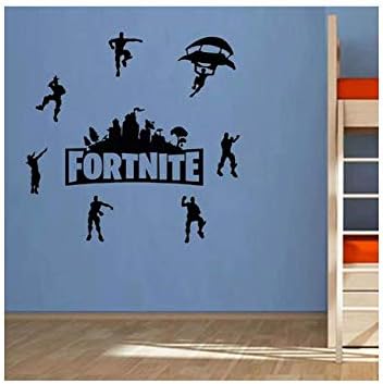 DIY Black FORTNITE Wall Stickers self-adhesive bedroom living room ...