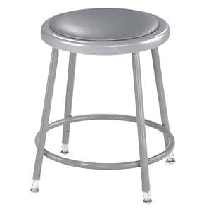 Amazon.com: Round Stool with Backrest, Height 18"Gray: Kitchen & Dining