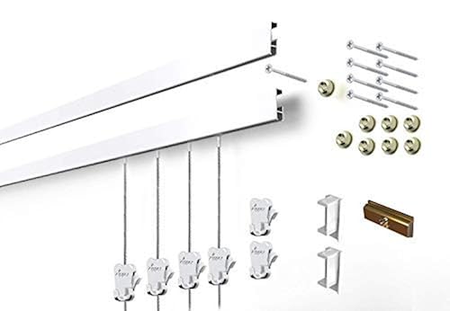 STAS Cliprail Picture Hanging System Set - Covers 9.84 ft of Wall Space ...