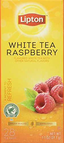 Lipton White Tea with Raspberry, 28-count (Pack of 6) | Pricepulse