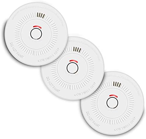3 Pack Smoke Detector, Portable Fire Alarms Smoke Alarms Battery ...